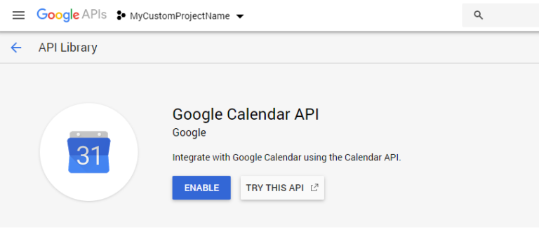 API de Google Calendario – Malla Docs